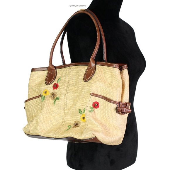 Fossil | Bags | Fossil Womens Bohemian Floral Embroidered Leather And ...